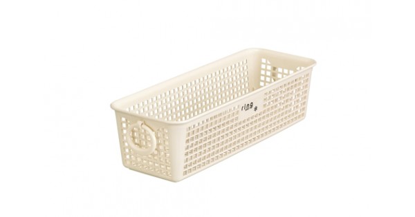 Plastic Ring Basket Slim White